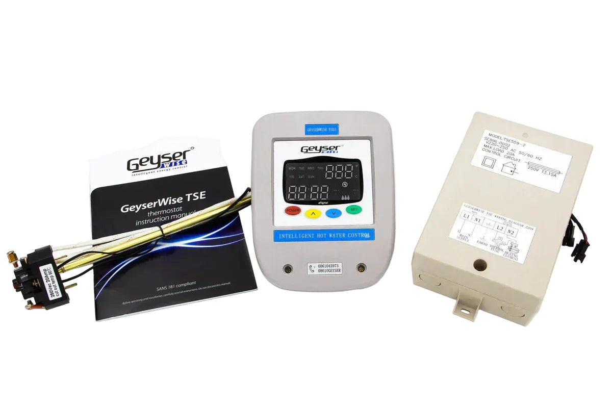 Geyserwise TSE1 - Geyser Timer and Temperature Controller with Display